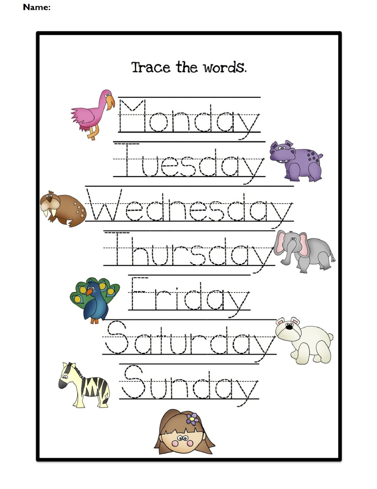 Days Of The Week Tracing Worksheets Pdf Name Tracing Generator Free Days Of The Week Tracing Worksheets Pdf Name Tracing Generator Free