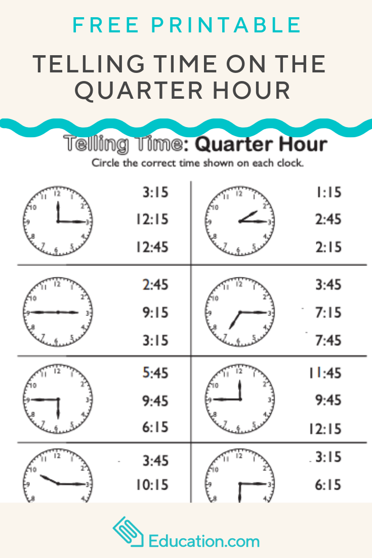 Time Worksheets To The Half Hour